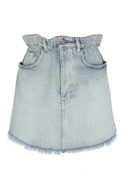 Джинсовая юбка из хлопка Miu Miu на Babochka Ru арт Gwd185 цвет цена