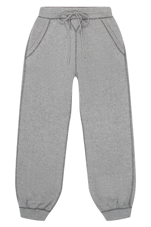 Спортивные брюки из кашемира и шерсти Miu Miu Трикотажные брюки Серый на Babochka Ru